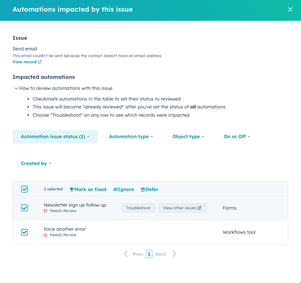 Troubleshoot common automation issues